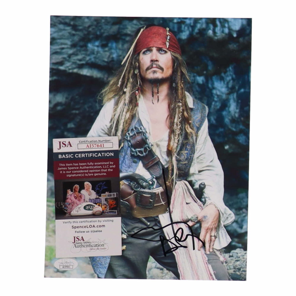 Johnny Depp Signed "Pirates of the Caribbean" 8x10 Photo (JSA ...