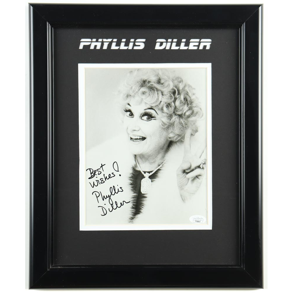 Phyllis Diller Signed 13x16 Custom Framed Photo Inscribed "Best wishes ...