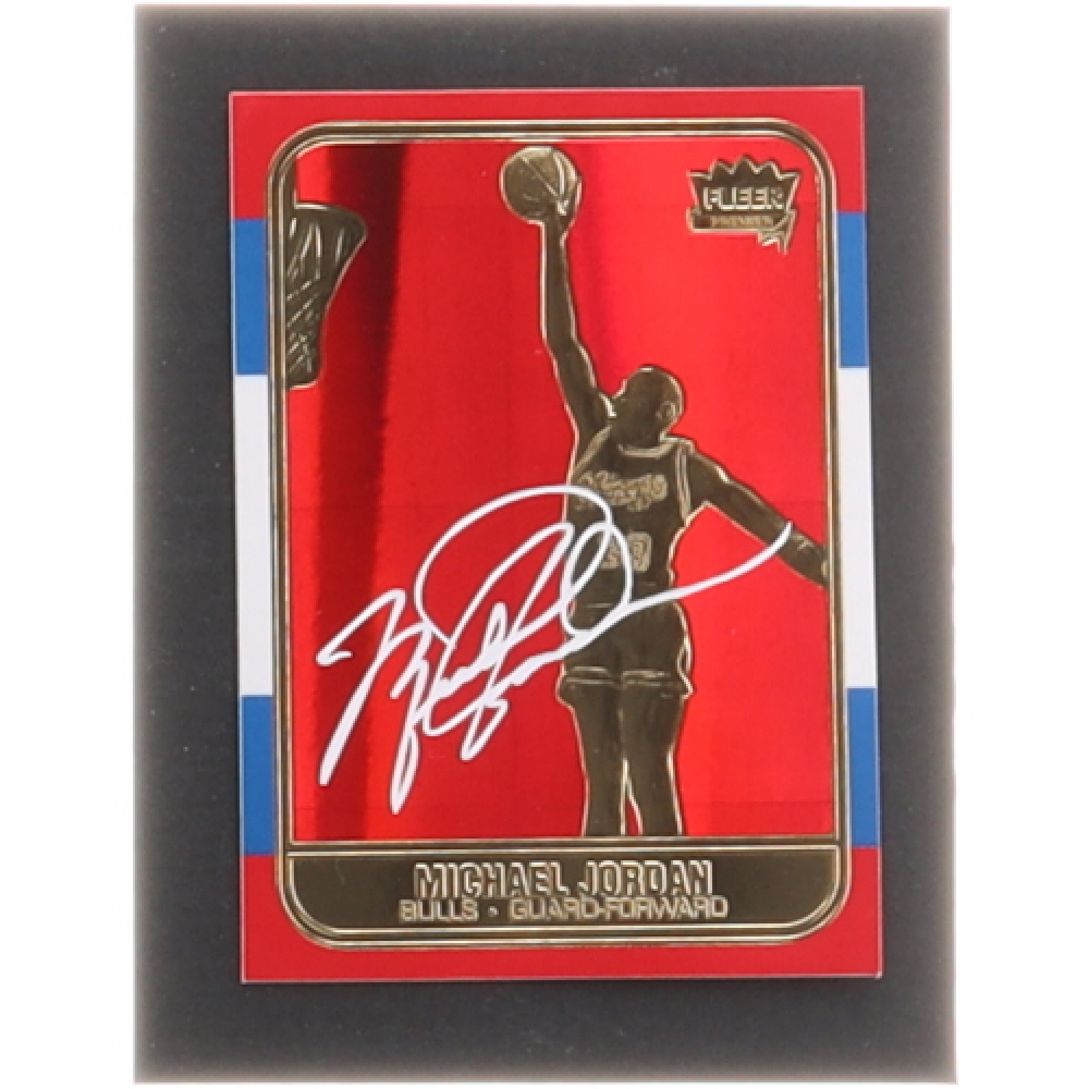 Michael Jordan 1998 Fleer Rookie 23KT Gold Card Red Holo Refractor ...