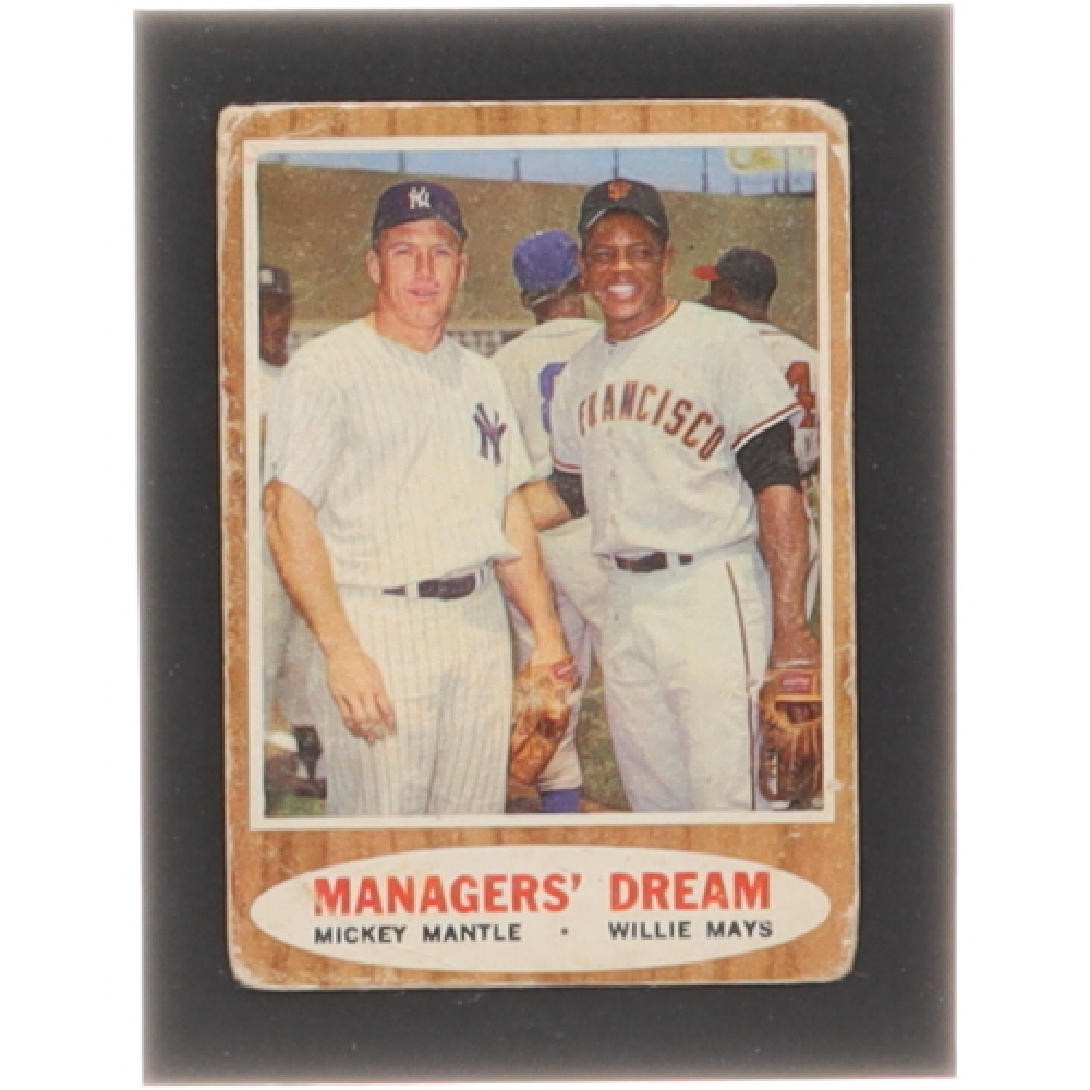 Mickey Mantle / Willie Mays 1962 Topps #18 Managers Dream | Pristine ...