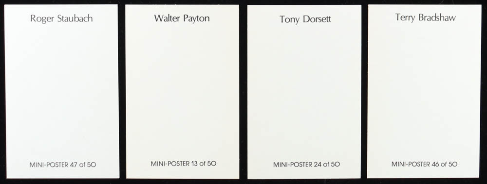 1978 Market Com NFL Mini-Poster Set of (50) with Roger Staubach, Tony ...