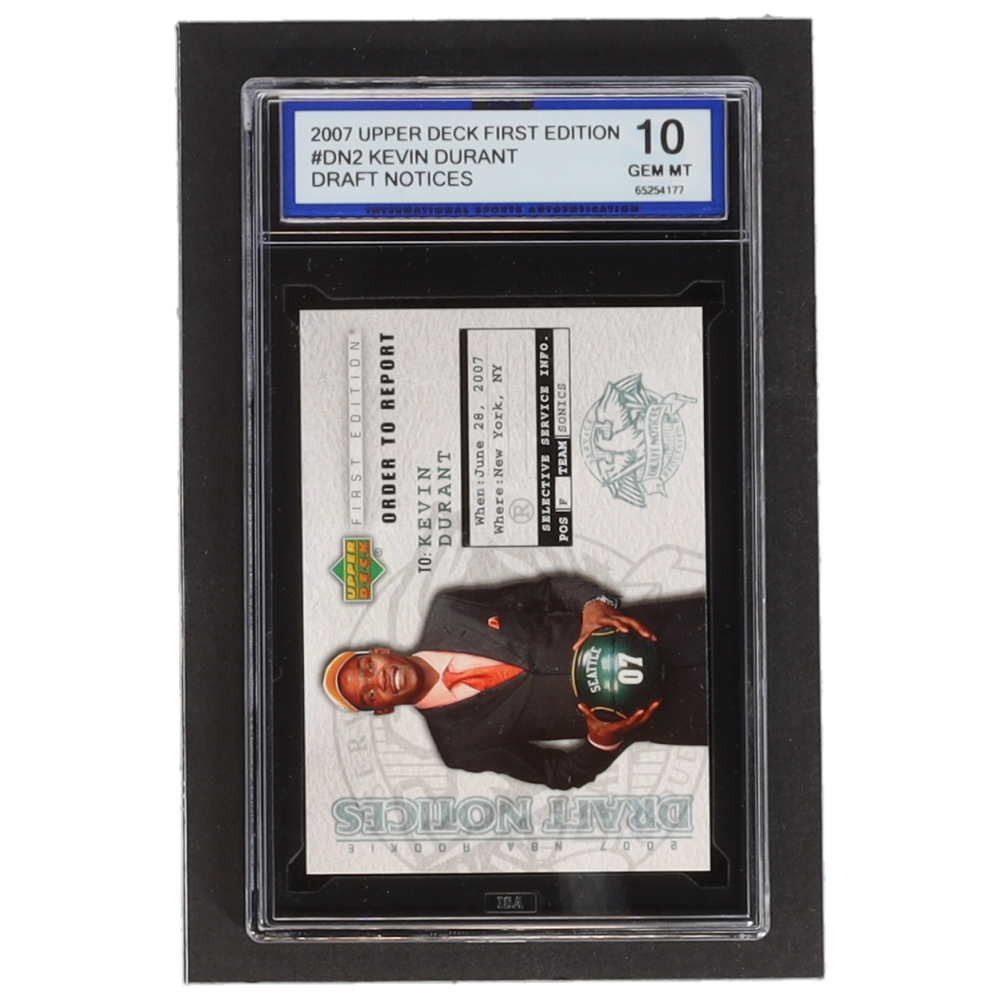 Kevin Durant 2007-08 Upper Deck First Edition Draft Notices #DN2 RC ...