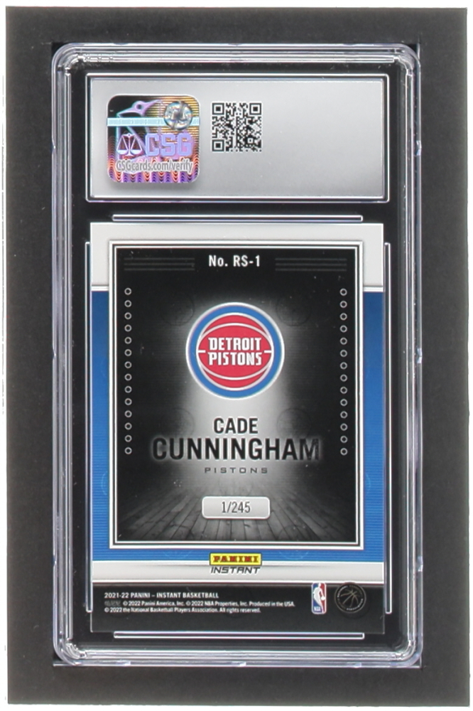 Cade Cunningham 2021-22 Panini Instant Rookie Spotlight #1 RC (CSG 9.5 ...