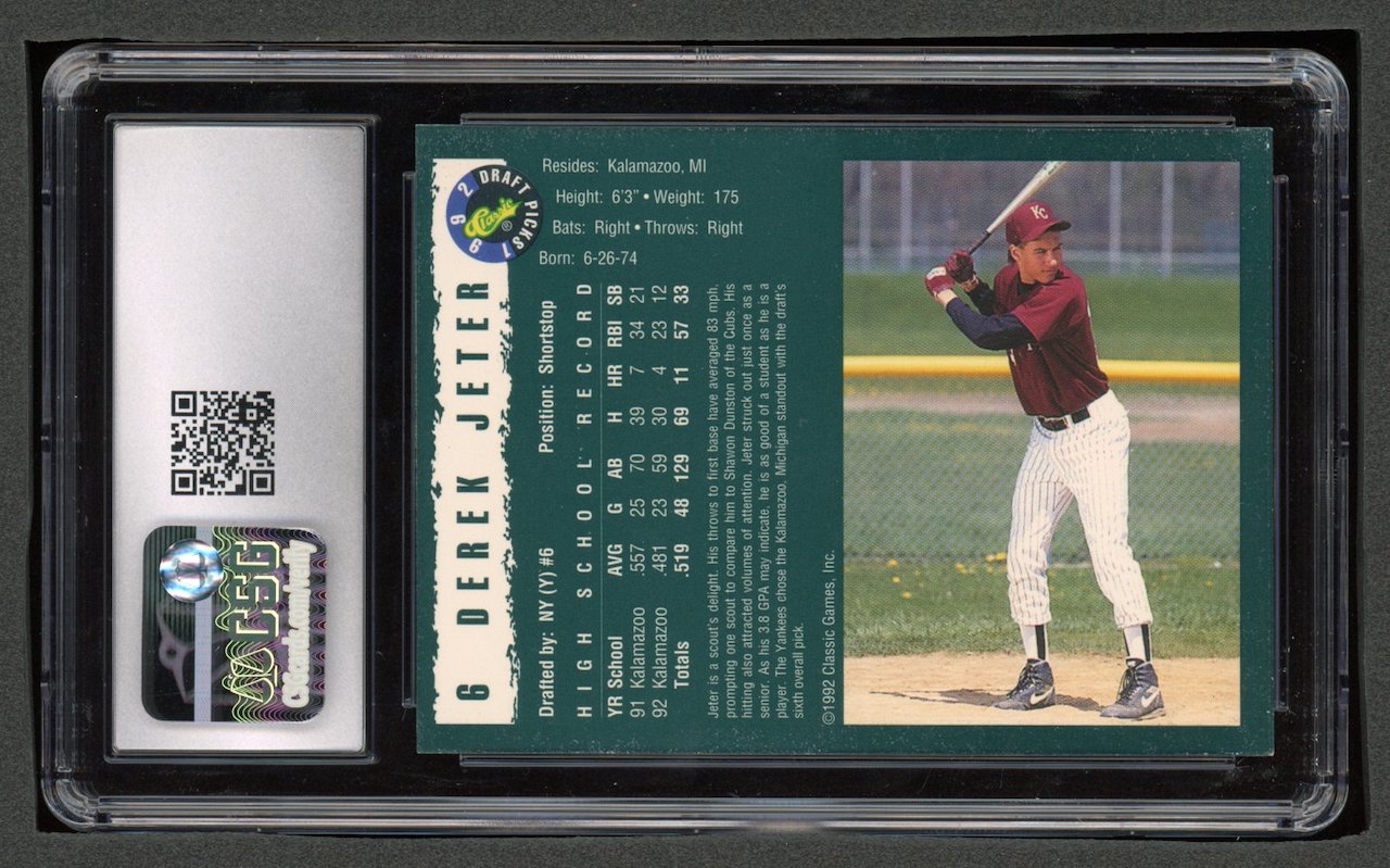 Derek Jeter 1992 Classic Draft Picks #6 (CSG 8) | Pristine Auction
