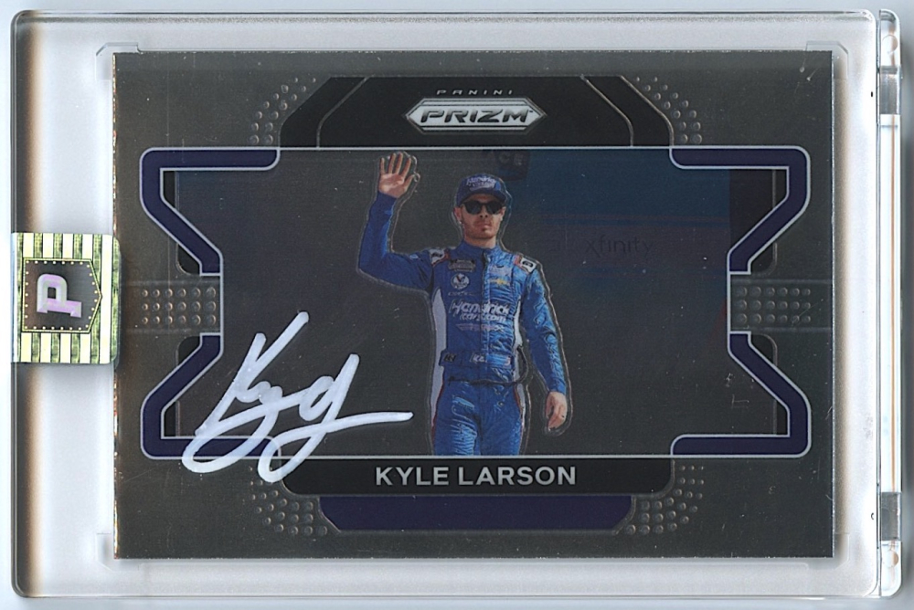 Kyle Larson Signed 2022 Prizm #97 NASCAR Trading Card (PA Encapsulated ...