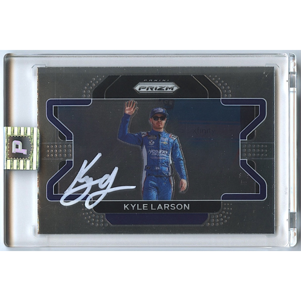 Kyle Larson Signed 2022 Prizm #97 NASCAR Trading Card (PA Encapsulated ...