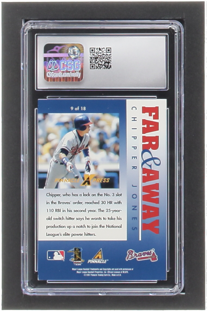 Chipper Jones 1997 Pinnacle X-Press Far and Away #9 (CSG 8) | Pristine ...