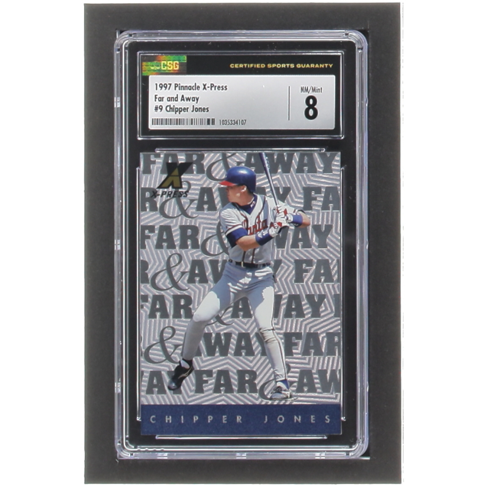 Chipper Jones 1997 Pinnacle X-Press Far and Away #9 (CSG 8) | Pristine ...