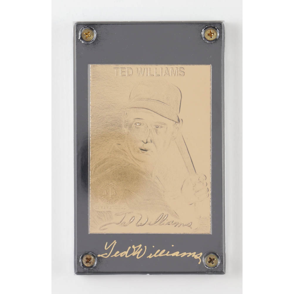 Ted Williams 1996 Gold Performance The Splendid Splinter 22Kt Gold Card ...
