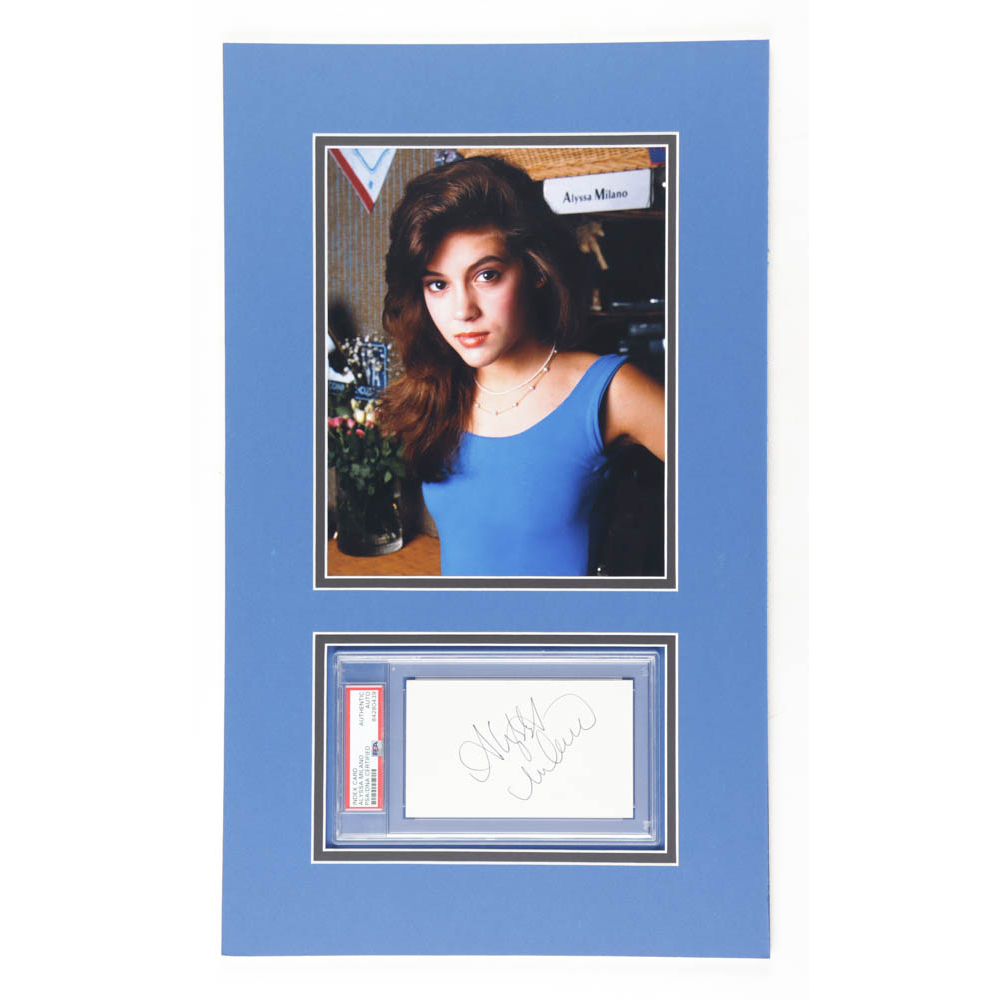 Alyssa Milano Signed 12x20 Custom Matted Cut Display (PSA) | Pristine ...