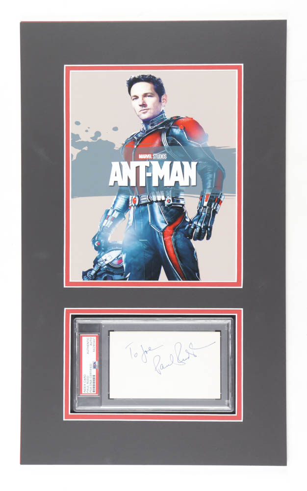 Paul Rudd Signed "Ant-Man" 12x20 Custom Matted Cut Display with ...
