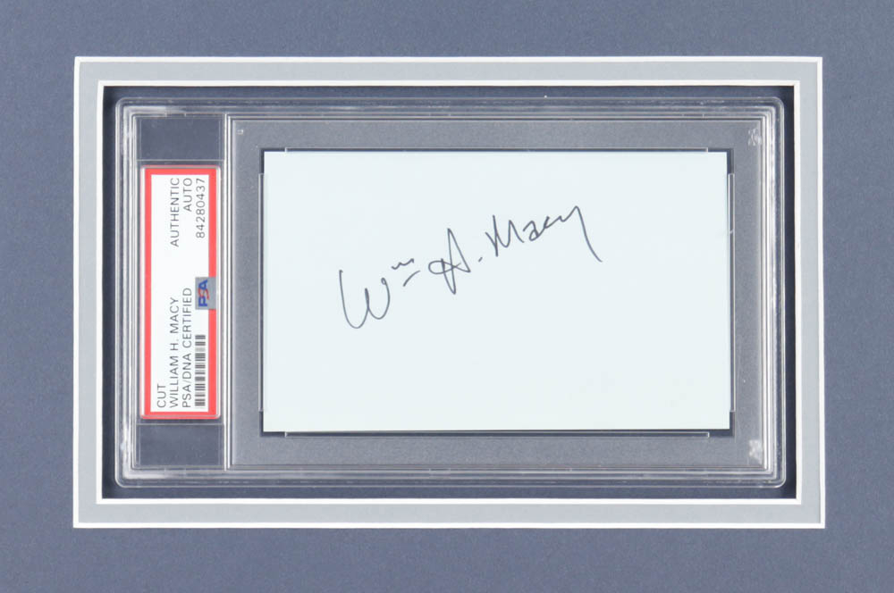 William H. Macy Signed "Shameless" 12x20 Custom Matted Cut Display (PSA ...