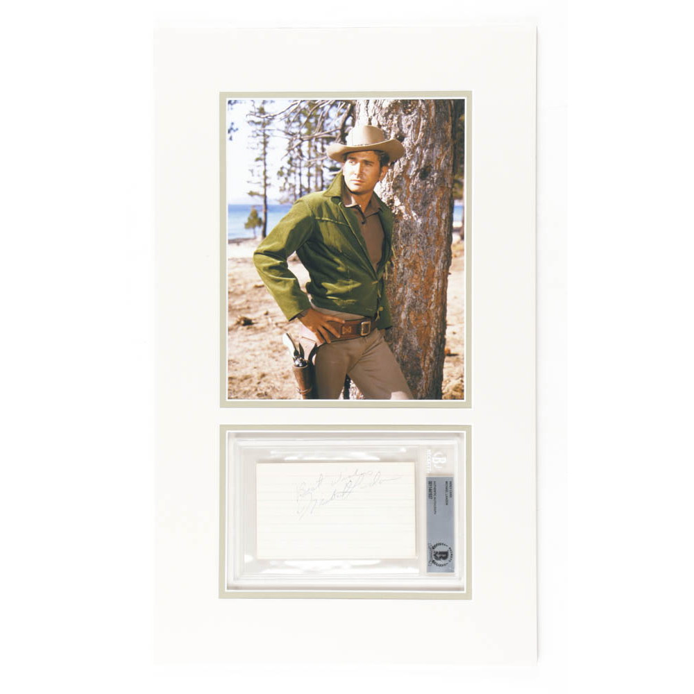 Michael Landon Signed "Bonanza" 12x20 Custom Matted Cut Display ...