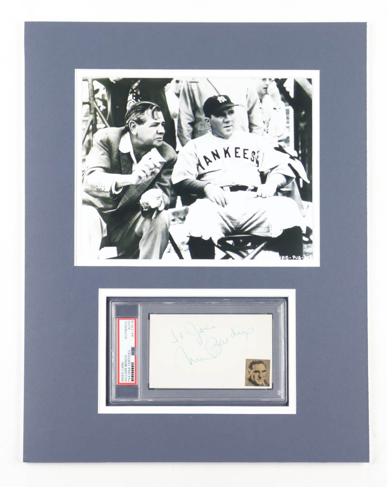 William Bendix Signed "The Babe Ruth Story" 14x18 Custom Matted Cut ...