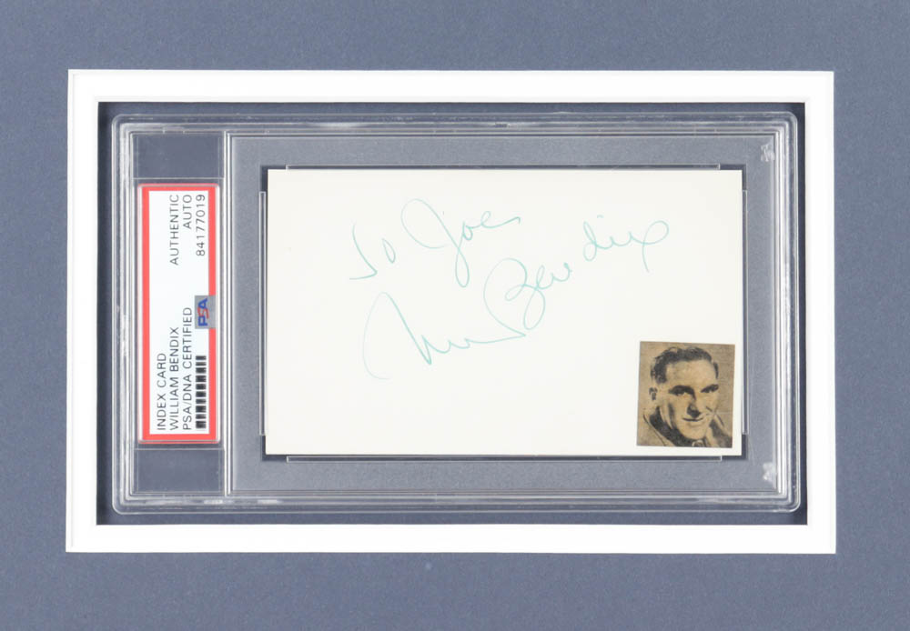 William Bendix Signed "The Babe Ruth Story" 14x18 Custom Matted Cut ...