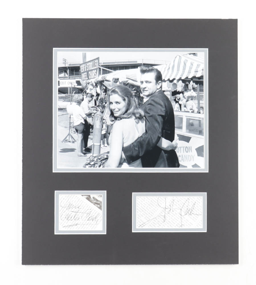 Johnny Cash & June Carter Cash Signed 14x16 Custom Matted Cut Display ...