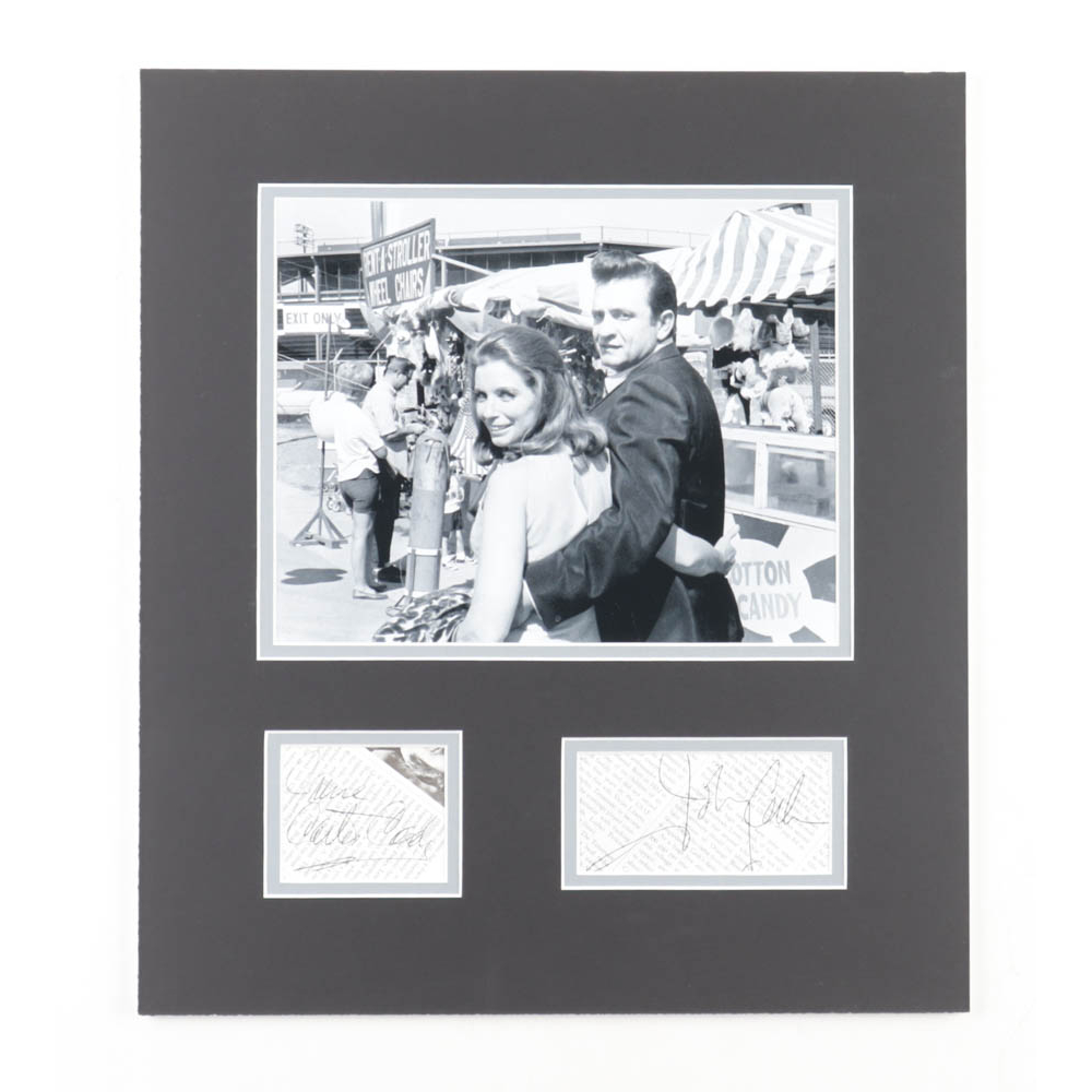 Johnny Cash & June Carter Cash Signed 14x16 Custom Matted Cut Display ...