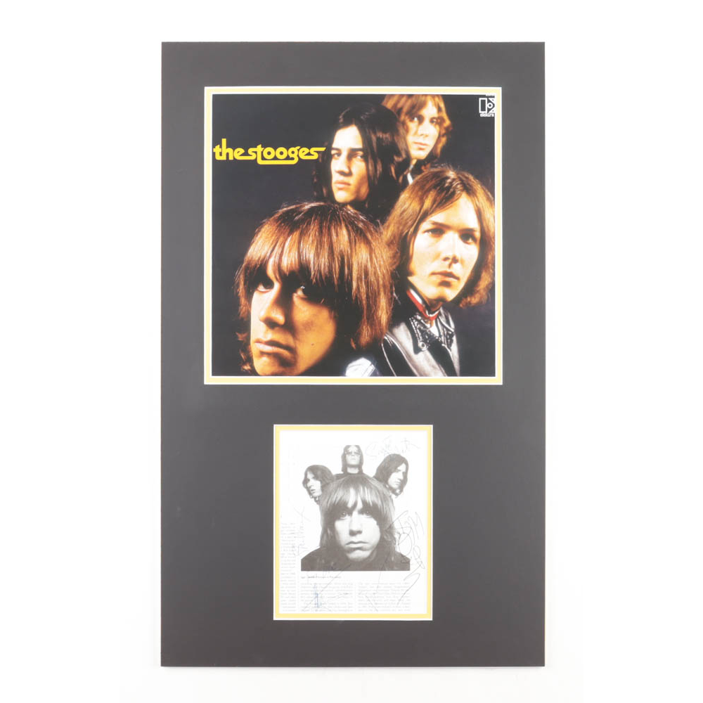 The Stooges 16x26 Custom Matted Cut Display Signed By (4) with Iggy Pop ...