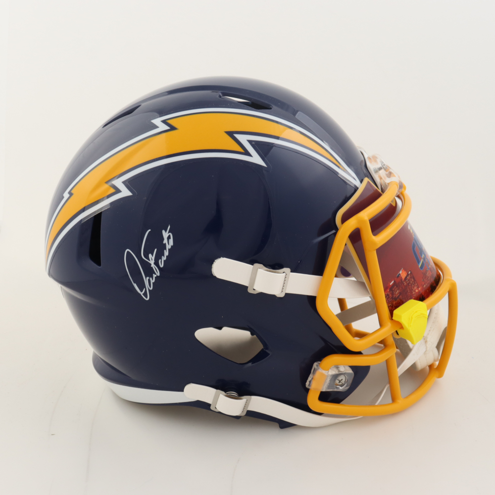 Dan Fouts Signed Chargers Full Size Throwback Speed Helmet with Visor ...