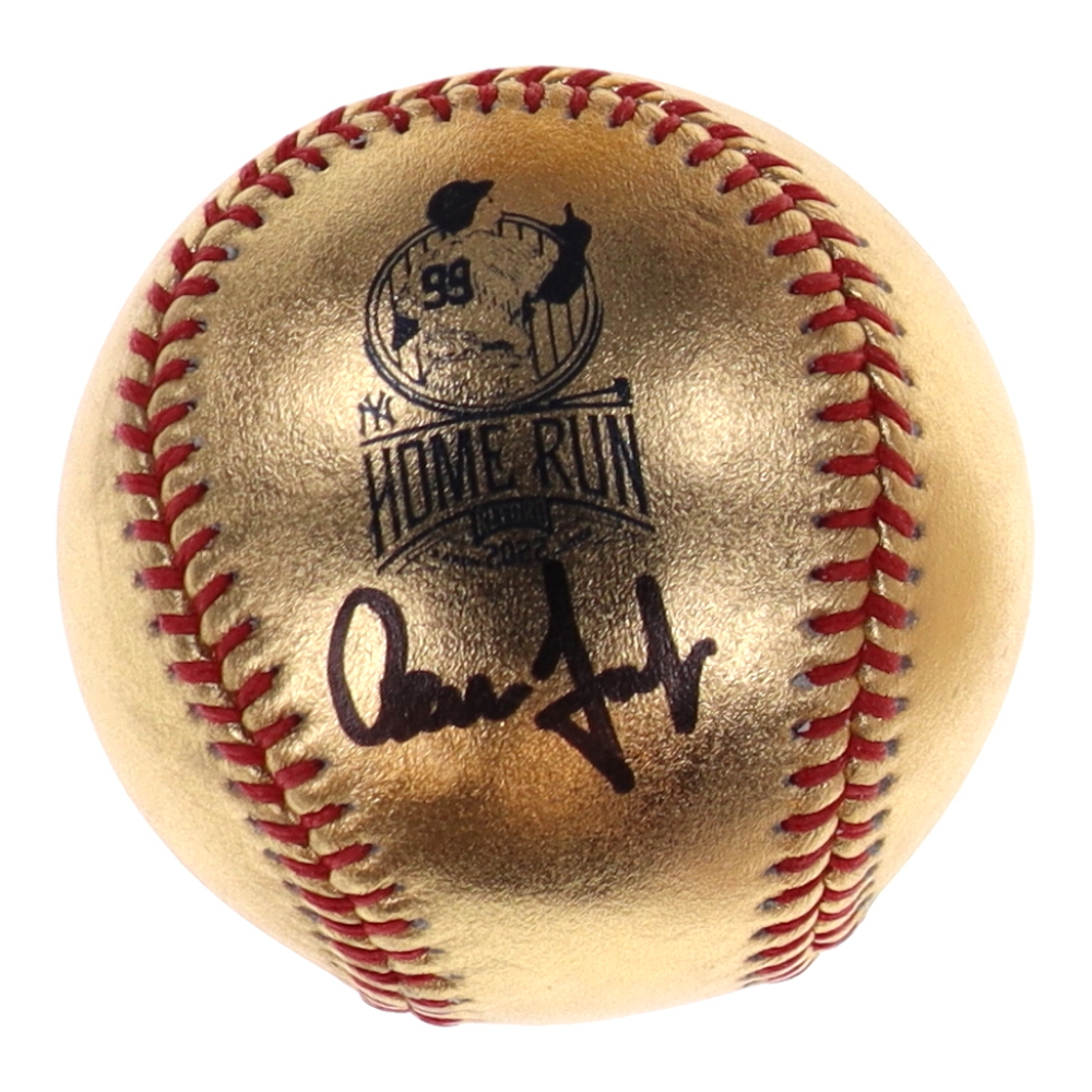 Aaron Judge Signed OML 24KT Gold 2022 Home Run Record Baseball (MLB ...