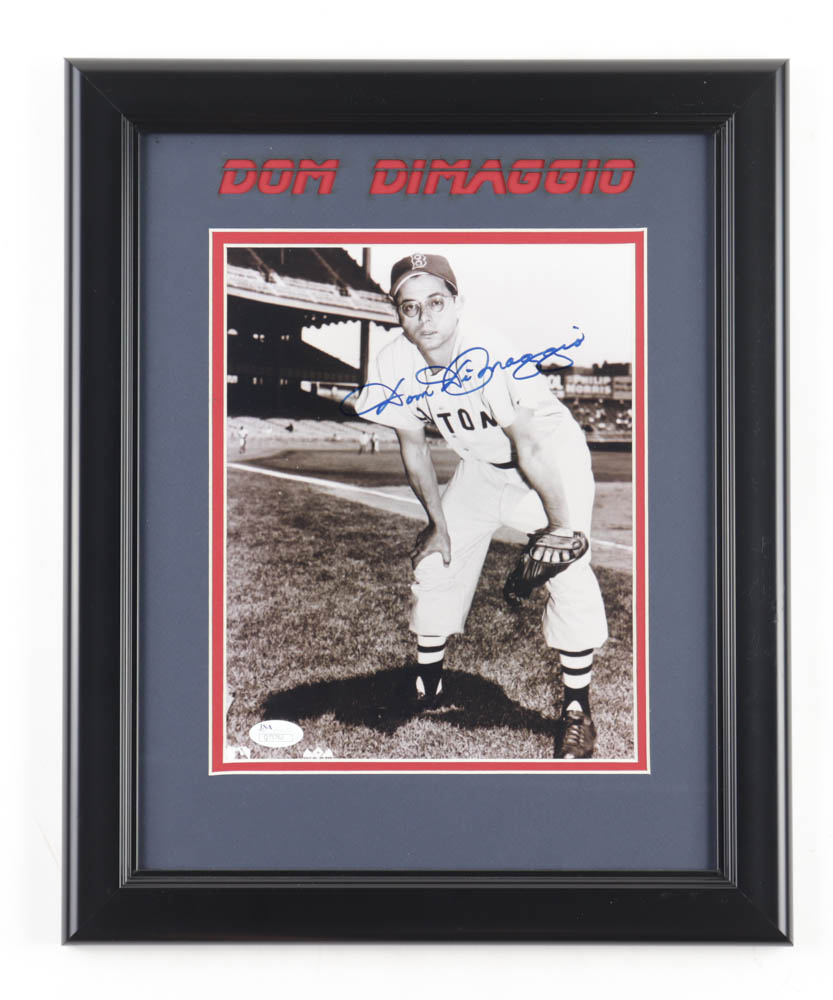 Dom Dimaggio Signed Red Sox Custom Framed Photo Display (JSA ...