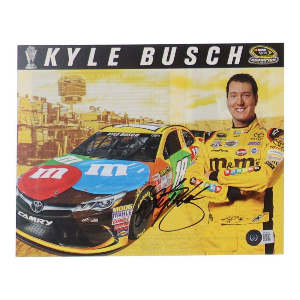 Kyle Busch Signed NASCAR 8.5x11 Photo (Beckett) | Pristine Auction