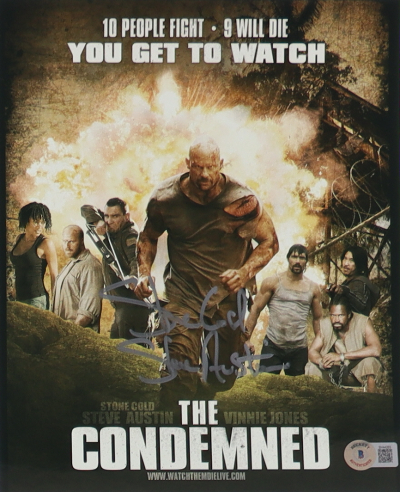 Stone Cold Steve Austin Signed "The Condemned" 8x10 Photo (Beckett ...