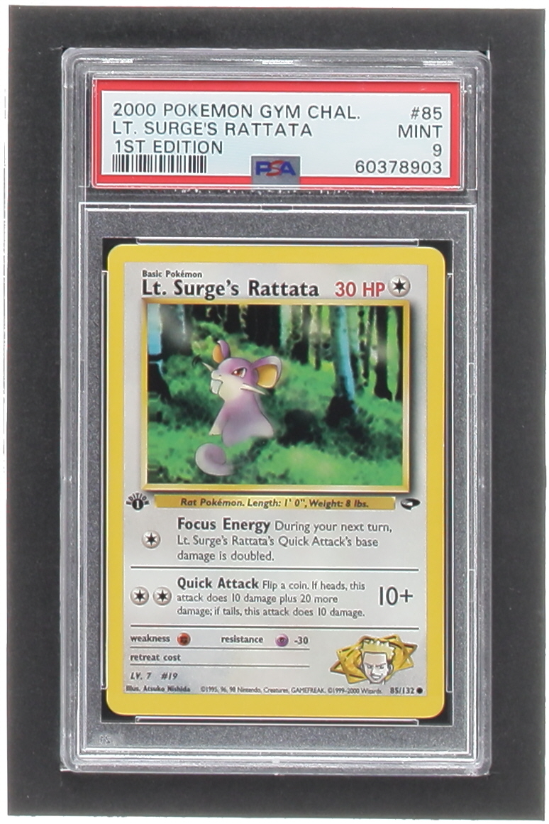 Lt. Surge's Rattata 2000 Pokemon Gym Challenge 1st Edition #85 (PSA 9 ...