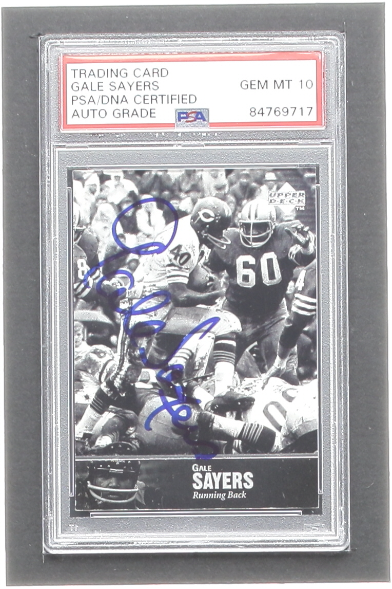 Gale Sayers Signed 1997 Upper Deck Legends #10 (PSA | Autograph Graded ...