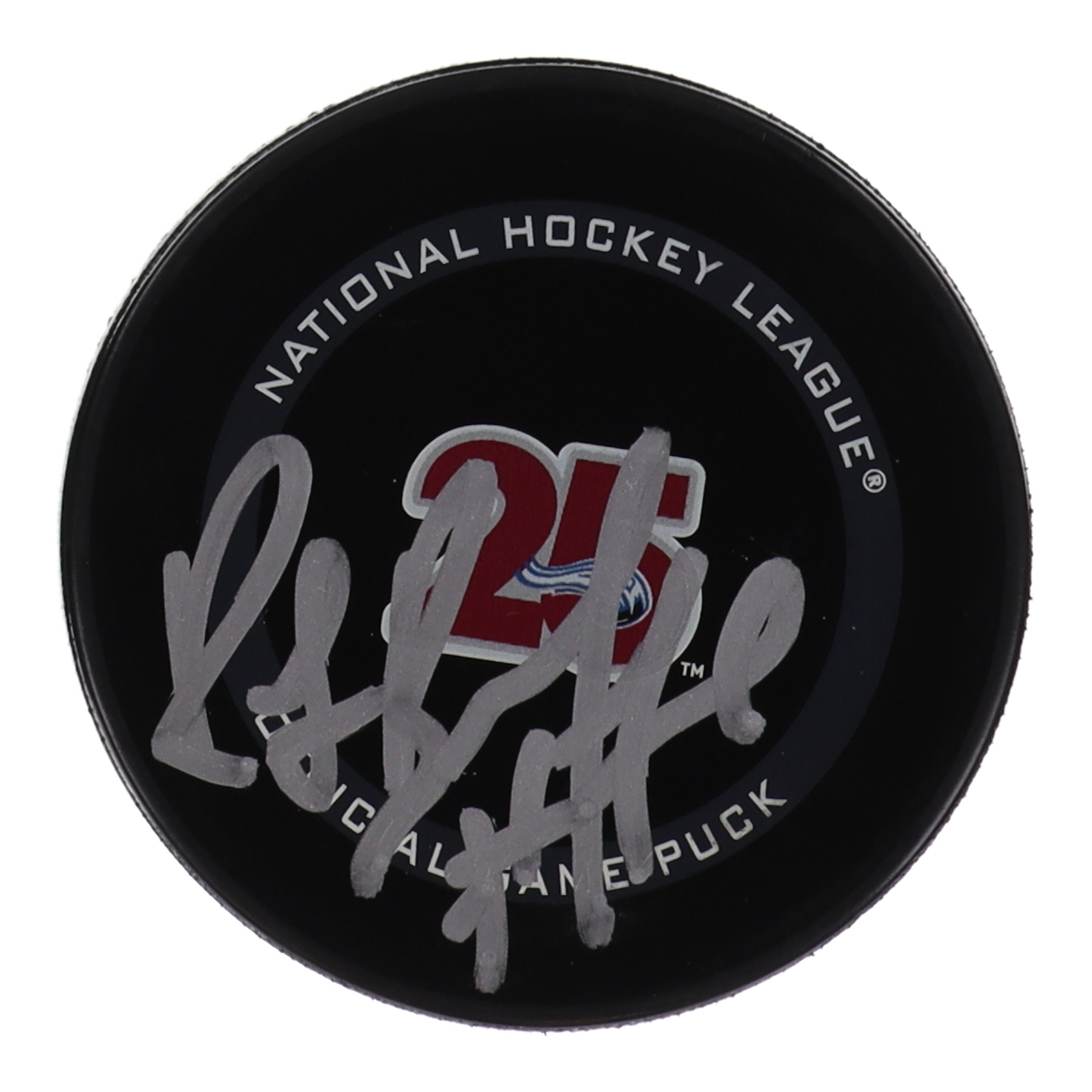 Ray Bourque Signed Avalanche Logo Hockey Puck (Beckett) | Pristine Auction