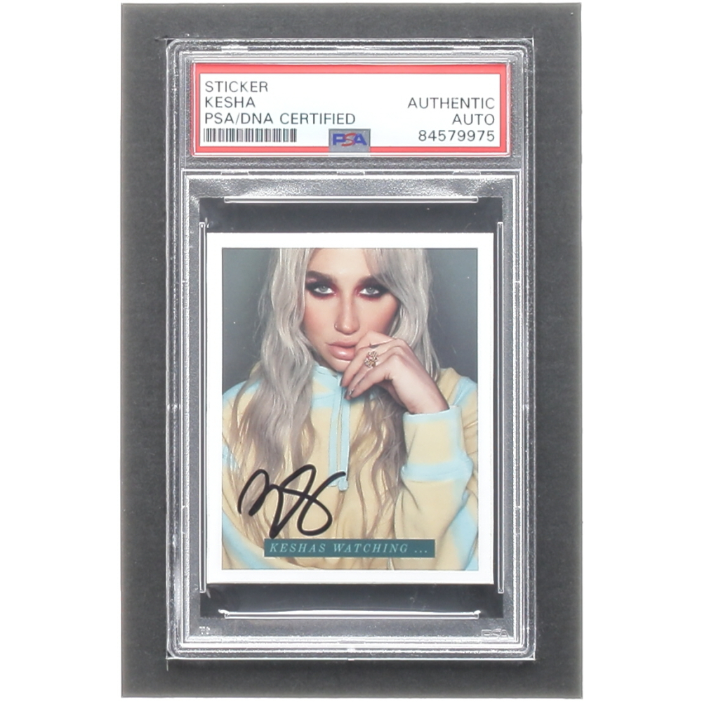 Kesha Signed Sticker (PSA) | Pristine Auction