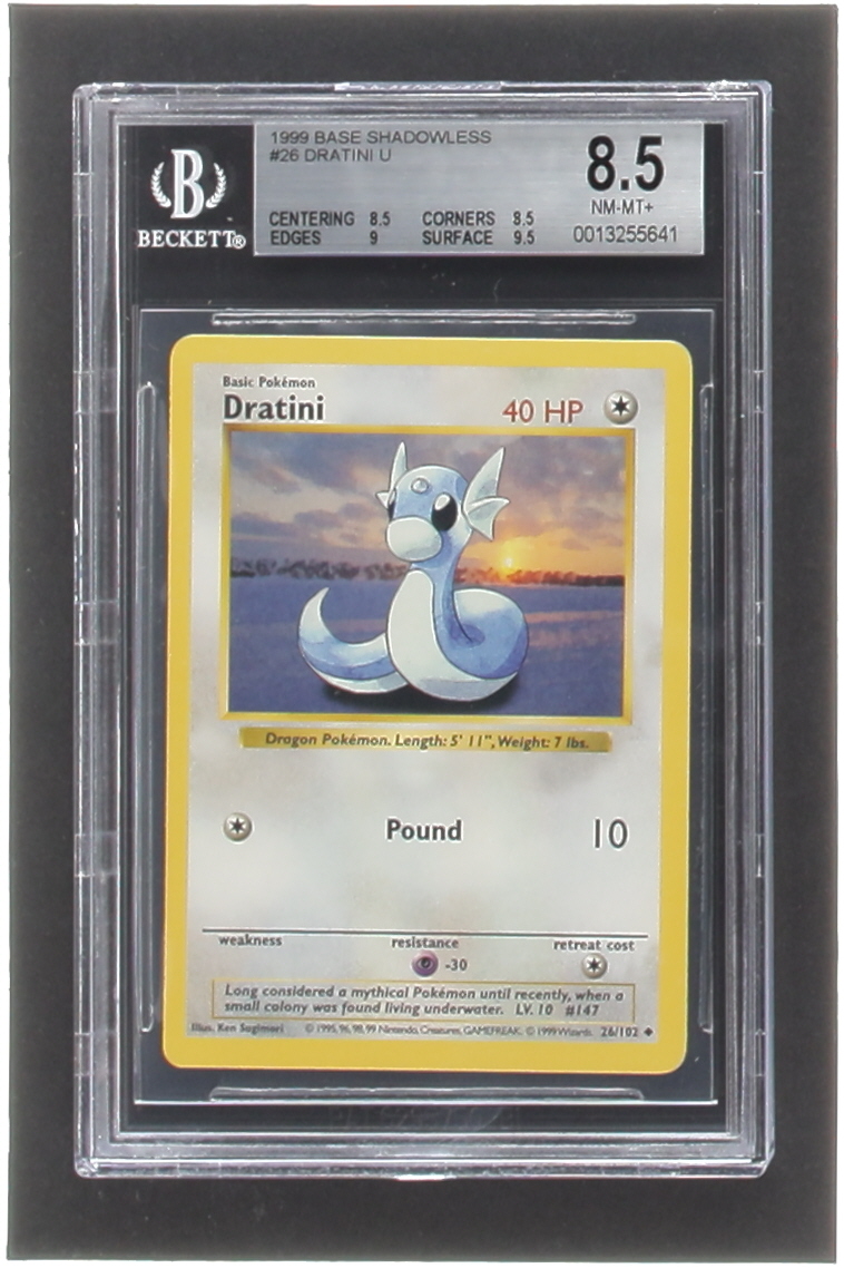 Dratini 1999 Pokemon Base Shadowless #26 (BGS 8.5) | Pristine Auction