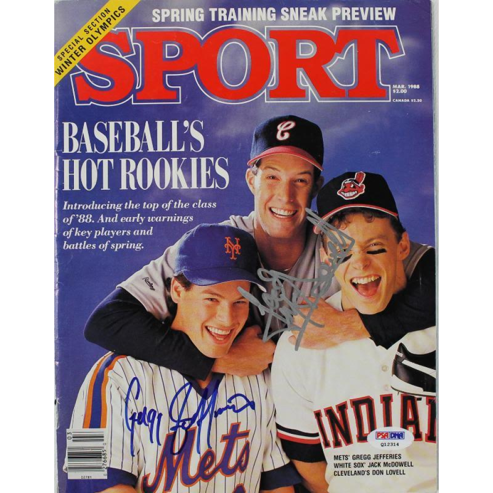 Gregg Jefferies & Jack McDowell Signed 1988 "Sport" Magazine (PSA ...