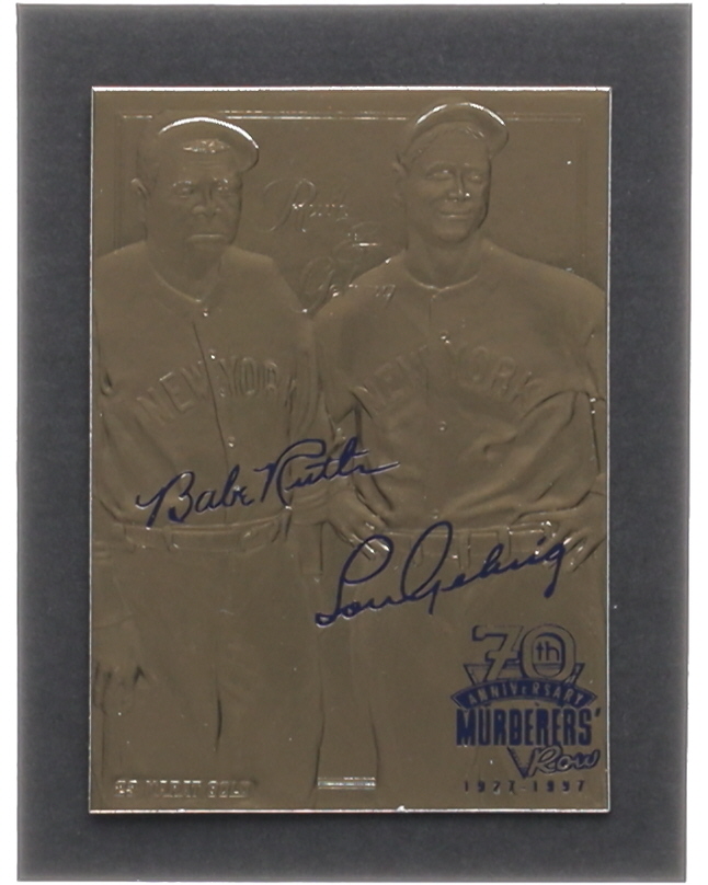 Babe Ruth & Lou Gehrig 1997 CMG Worldwide Murderers Row 70th ...
