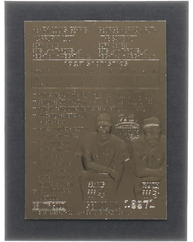 Babe Ruth & Lou Gehrig 1997 CMG Worldwide Murderers Row 70th ...