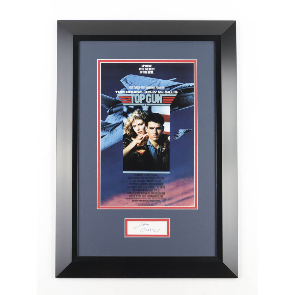 Tom Cruise Signed "Top Gun" Custom Framed Cut Display (Beckett ...