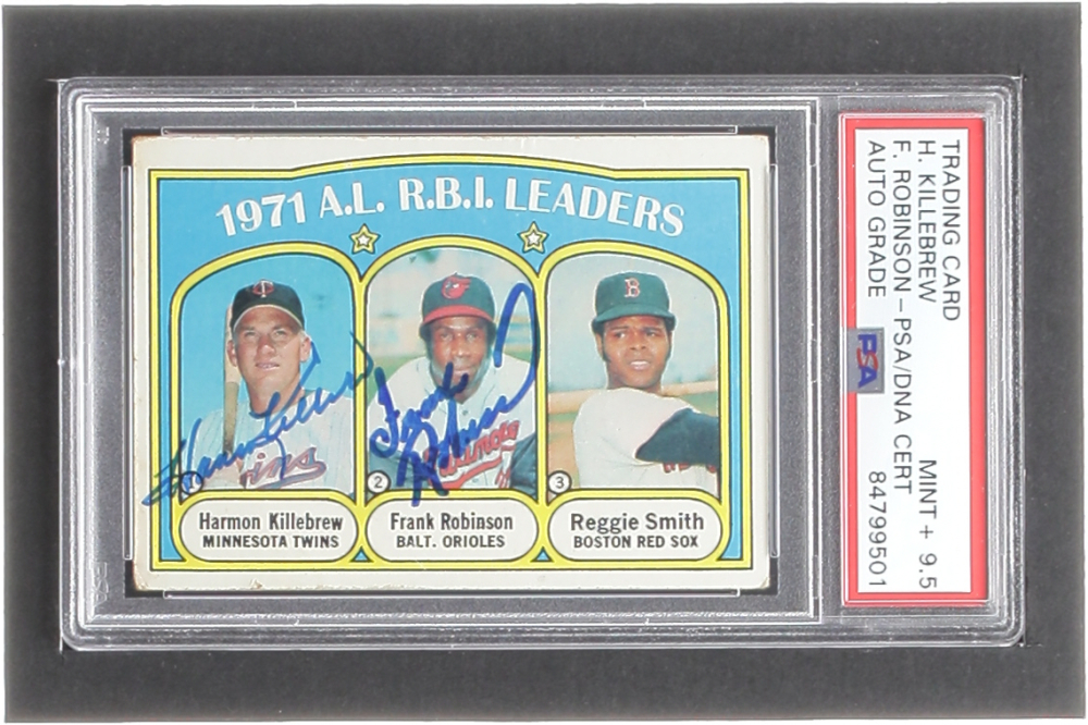 Harmon Killebrew & Frank Robinson Signed Harmon Killebrew / Frank Robinson / Reggie Smith 1972 ...