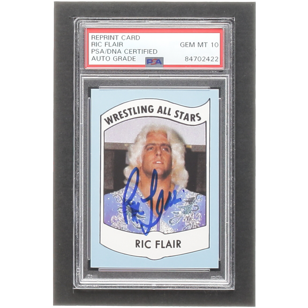 Ric Flair Signed 1982 PWE Wrestling All-Stars Series A #27 Reprint (PSA ...