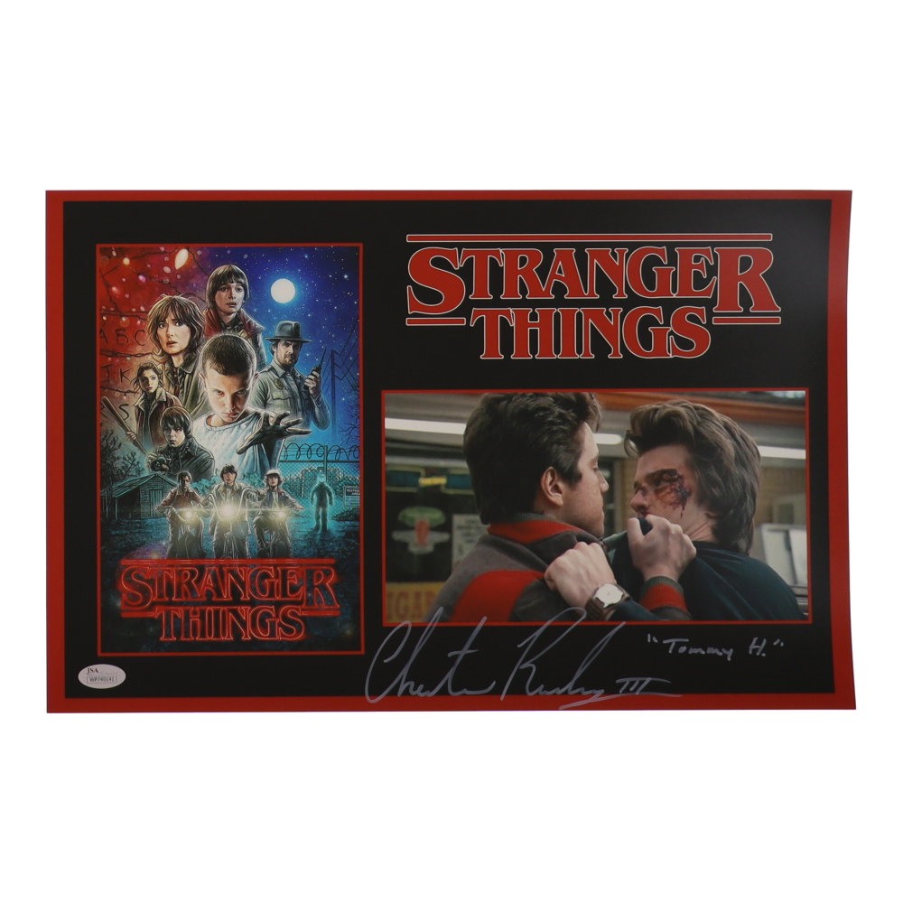 Chester Rushing III Signed "Stranger Things" 11x17 Photo Inscribed ...