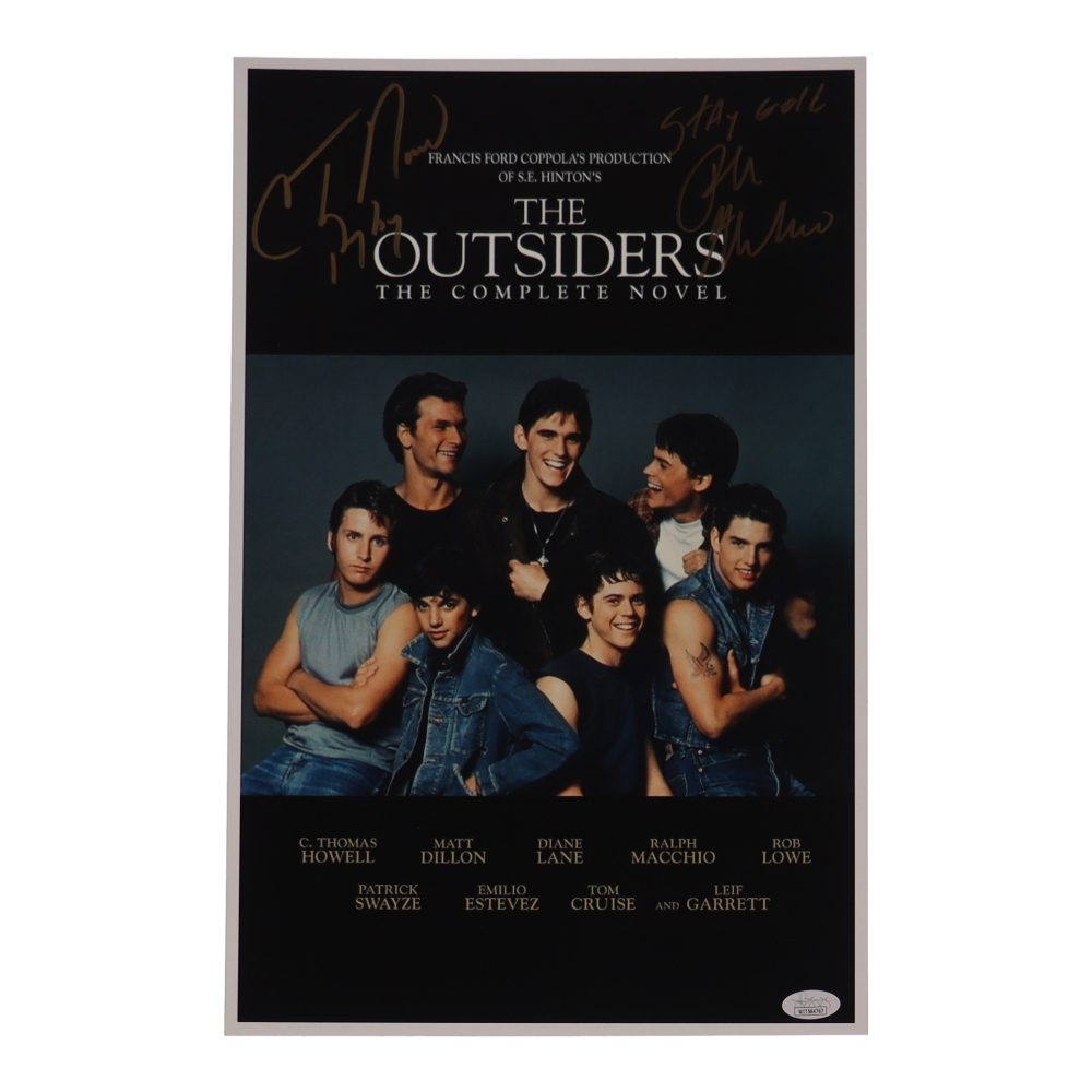 Ralph Macchio & C. Thomas Howell Signed "The Outsiders" 11x17 Photo ...
