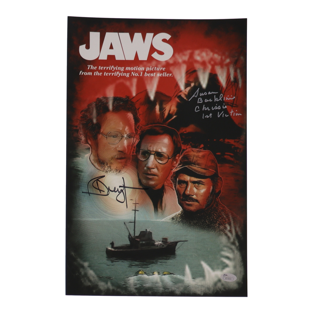 Richard Dreyfuss & Susan Backlinie Signed "Jaws" 11x17 Photo Inscribed ...