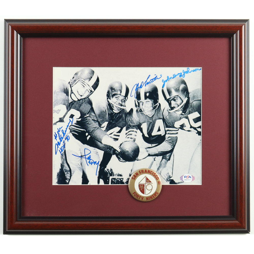 "The Million Dollar Backfield" Custom Framed Photo Signed by (4) with Y ...