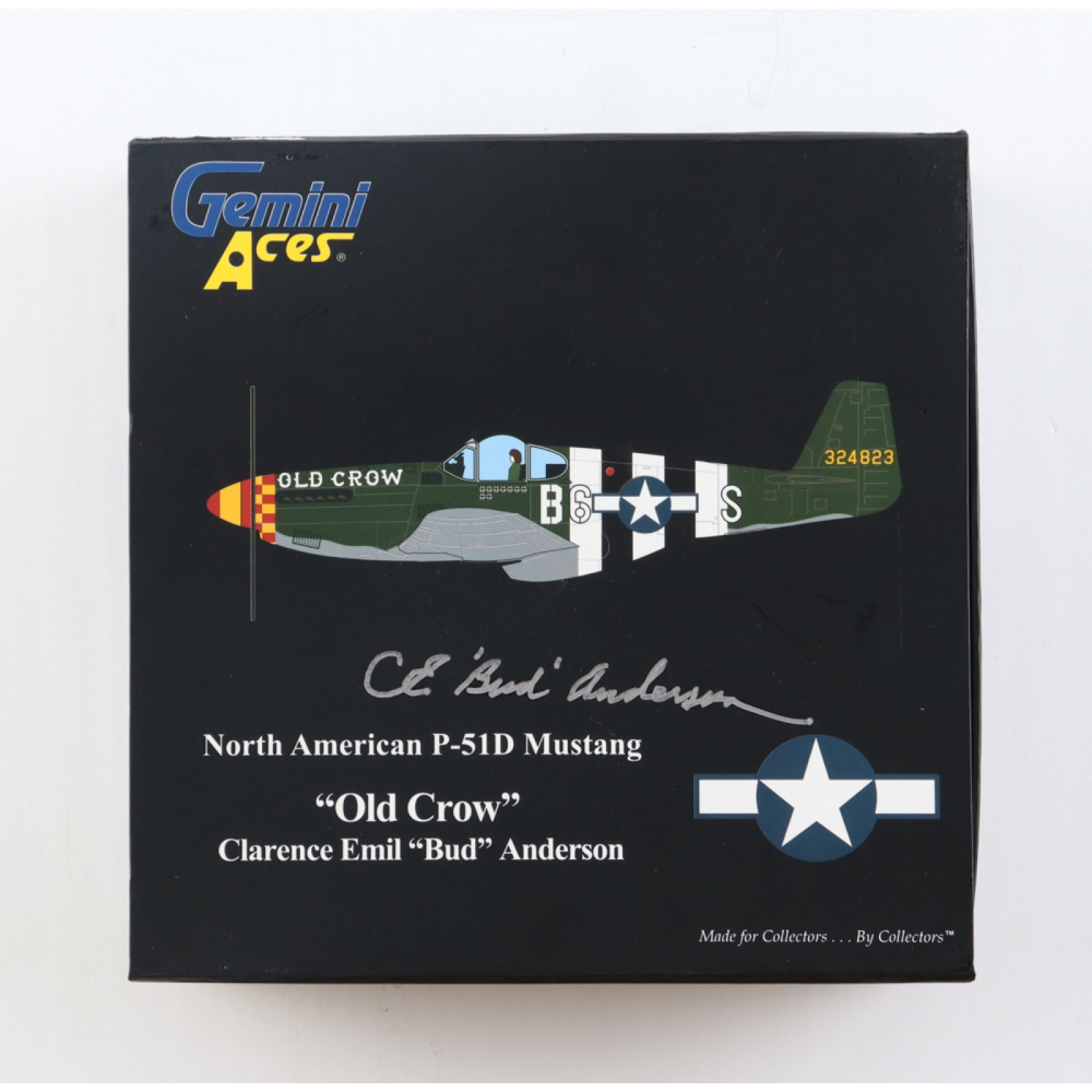 Colonel Bud Anderson Signed "Old Crow" P-51D Mustang 1:72 Scale Model ...