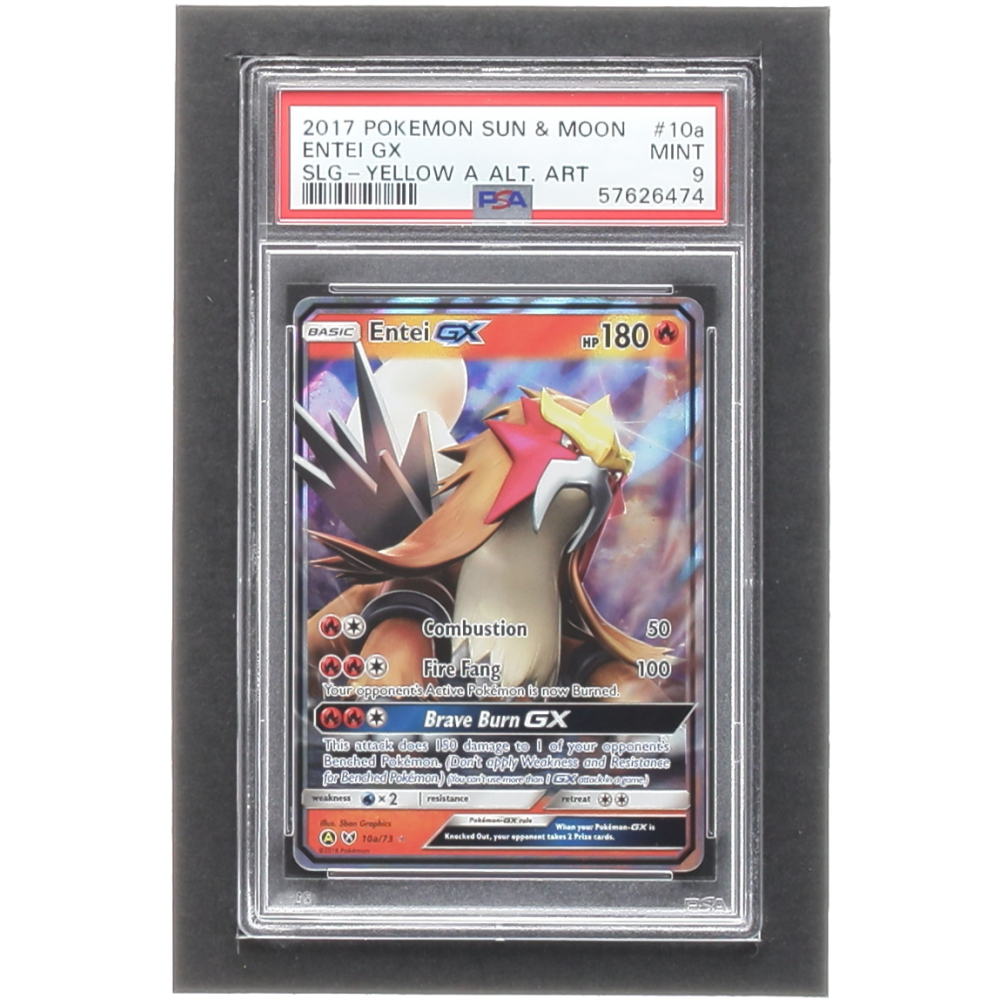 Entei GX Pokemon 2017 Shining Legends #10 (PSA 9) | Pristine Auction