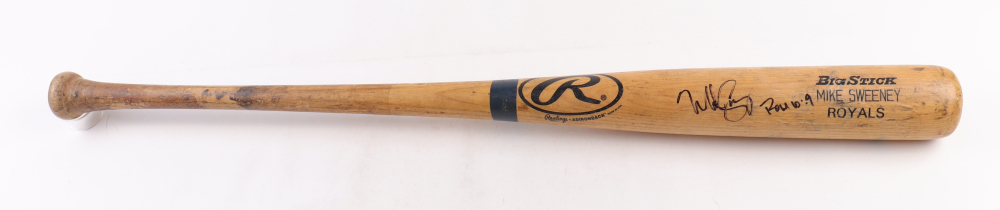 Mike Sweeney Signed Game-Used Rawlings Adirondack Big Stick Player ...