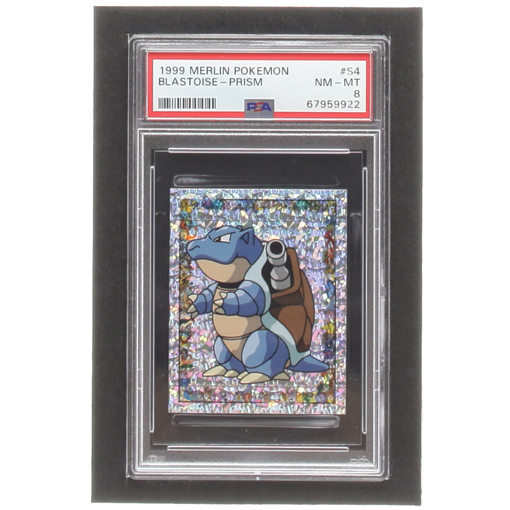 Blastoise 1999 Merlin Pokemon Album Stickers #S4 Prism (PSA 8 ...