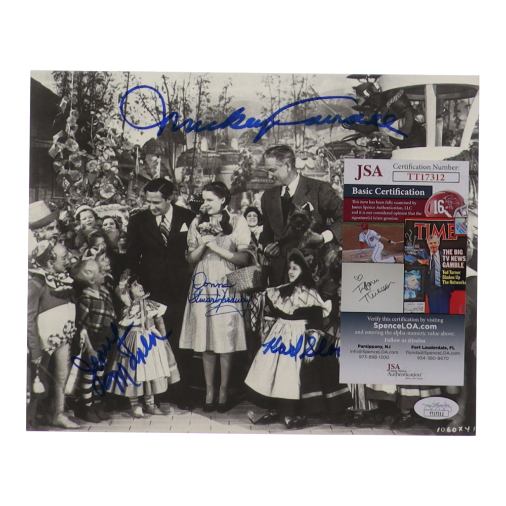 "Wizard of Oz" 8x10 Photo Signed by (4) with Karl Slover, Mickey ...