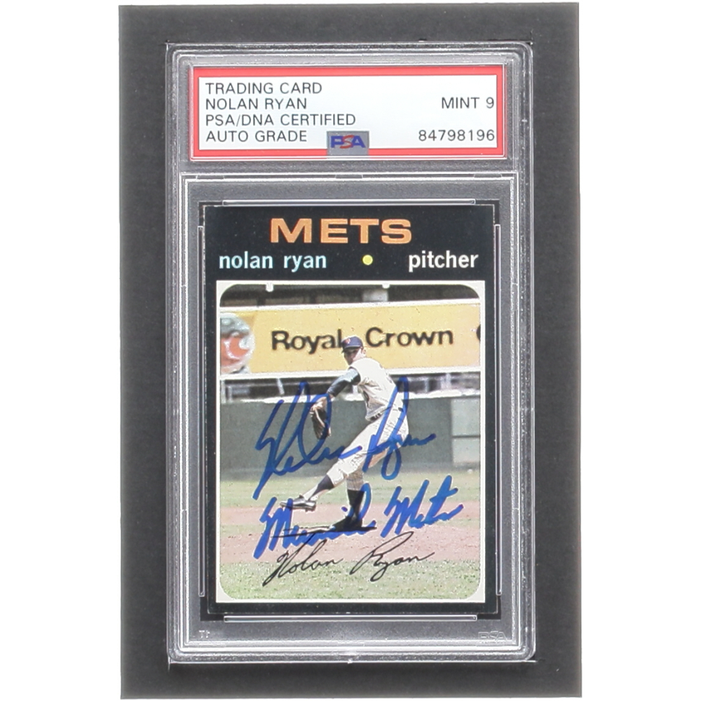 Nolan Ryan Signed 1971 Topps #513 Inscribed "Miracle Mets" (PSA ...