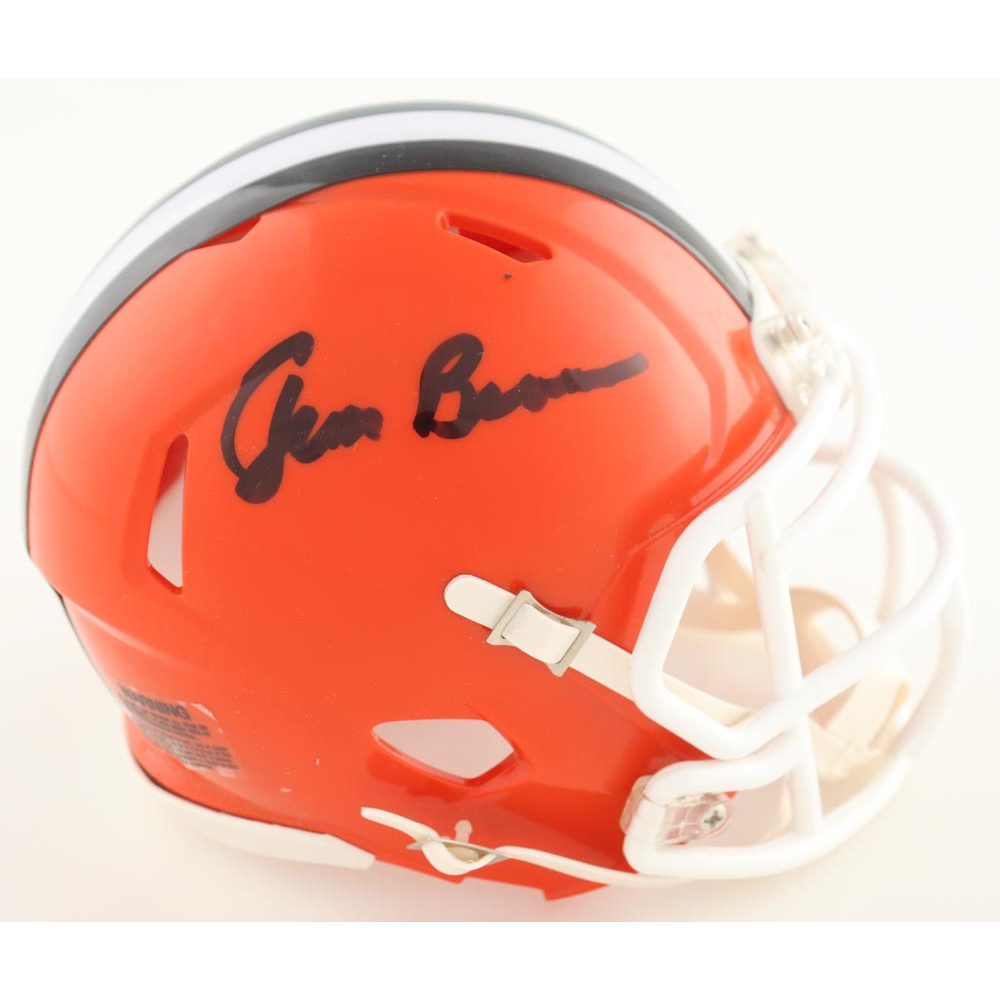 Jim Brown Signed Browns Throwback Speed Mini Helmet (Radtke) | Pristine ...