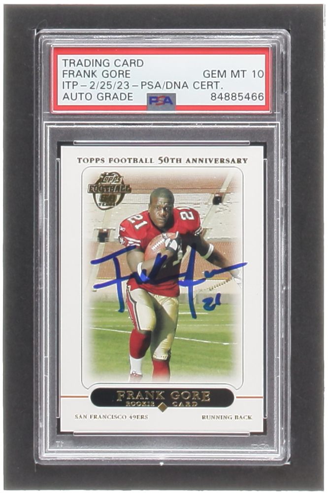 Frank Gore Signed 2005 Topps #418 RC (PSA | Autograph Graded 10 ...